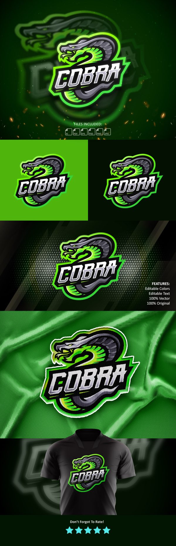 Cobra Gaming Logo Template – GraphicsFamily
