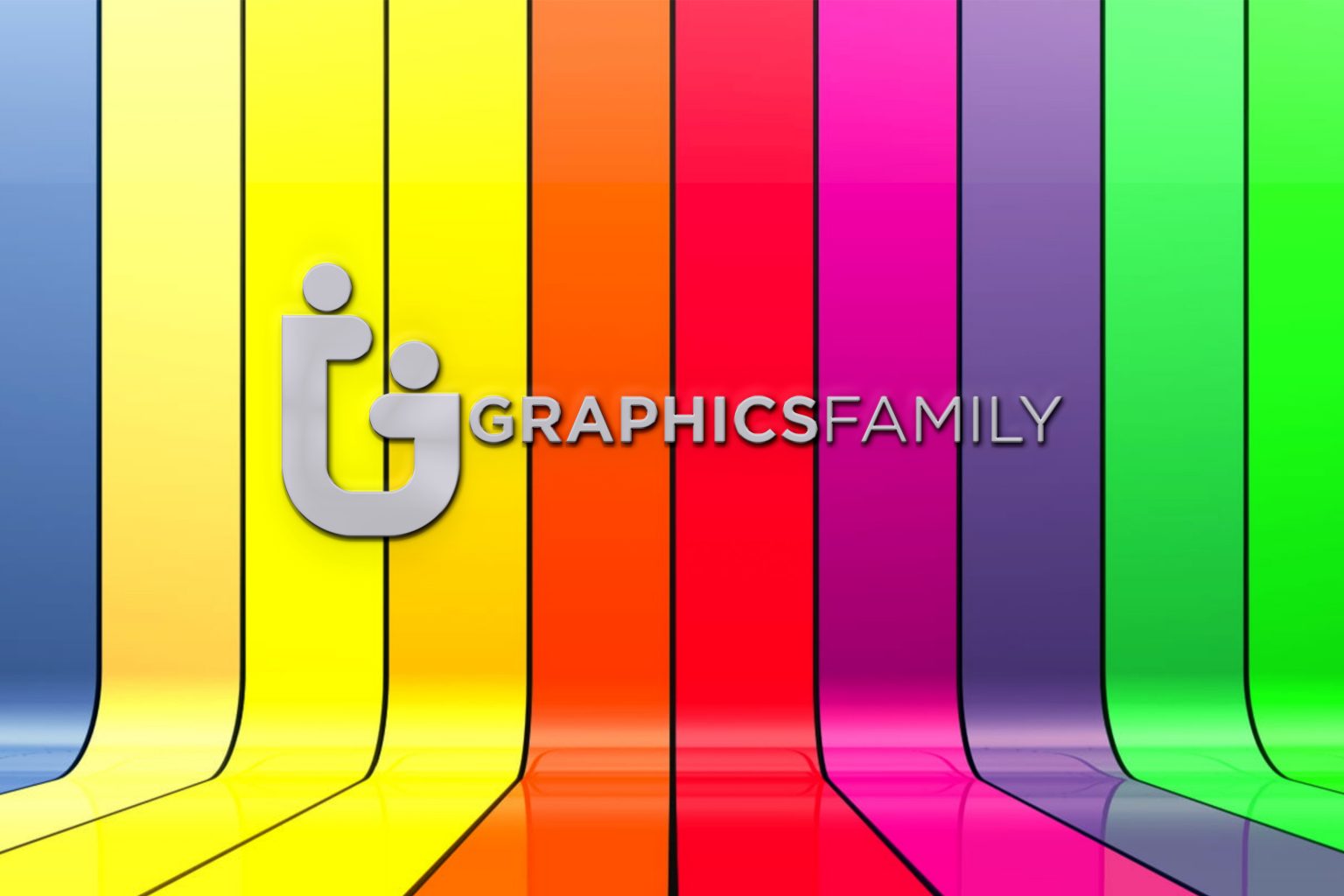 3D Realistic Logo Mockup on Colorful Wall Background – GraphicsFamily