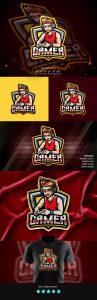 Game Player Mascot Logo – GraphicsFamily