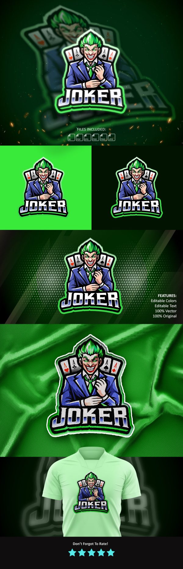 Joker Gaming Logo Template – GraphicsFamily