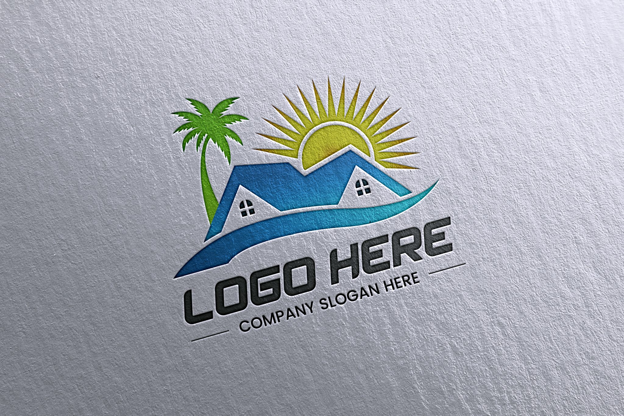 Free Texture Paper Pressed Logo Mockup – GraphicsFamily