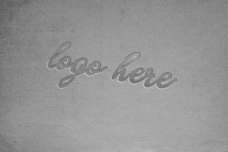 Letterpress Logo Mockup – GraphicsFamily