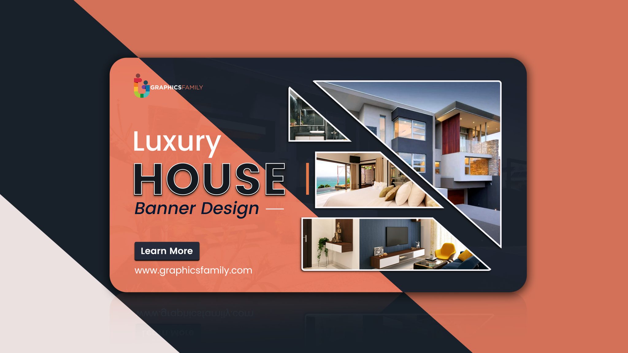 Luxury House Advertising Website Template Design – GraphicsFamily