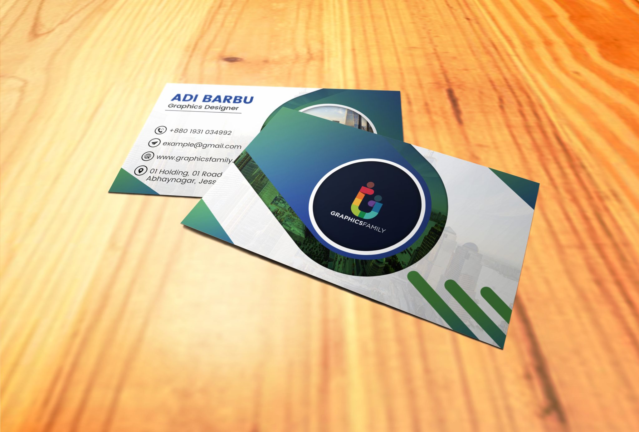 Modern Business Card Design Idea – GraphicsFamily