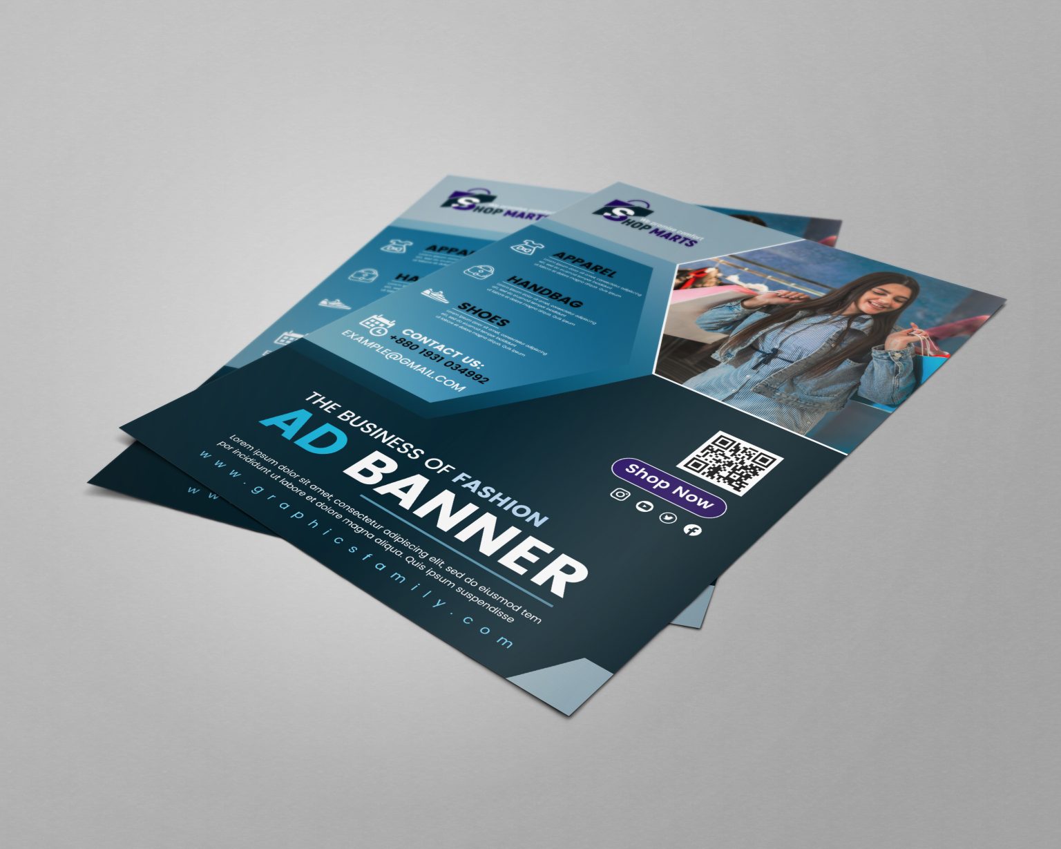 Online Shop Promotion Flyer Template – GraphicsFamily
