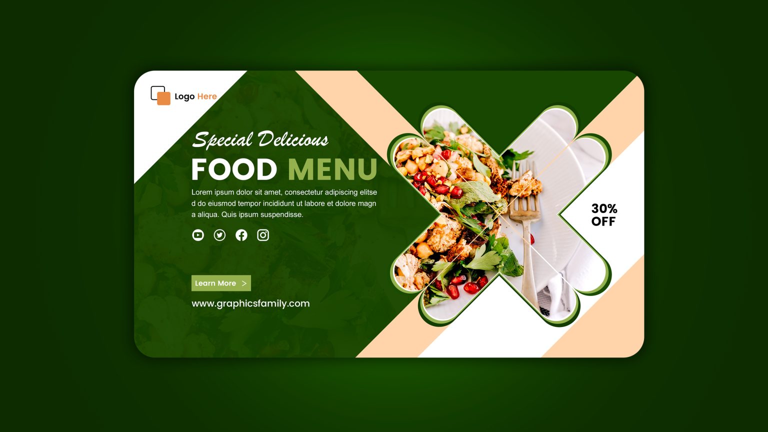 Restaurant Food Web Banner Design – GraphicsFamily