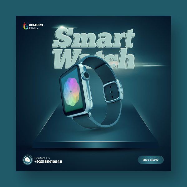 Smart Watch Social Media Post Design – GraphicsFamily