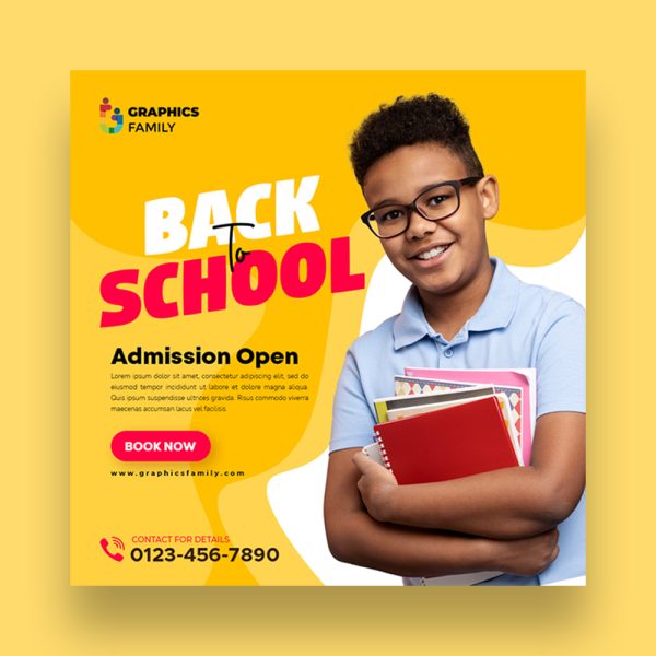 Back to School Social Media Post Design – GraphicsFamily