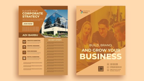 Brochure template PSD image – GraphicsFamily