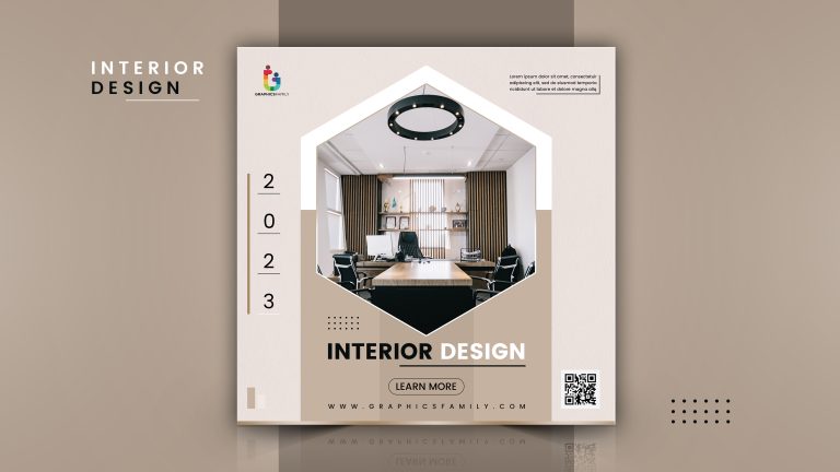 Interior design social media posts template – GraphicsFamily