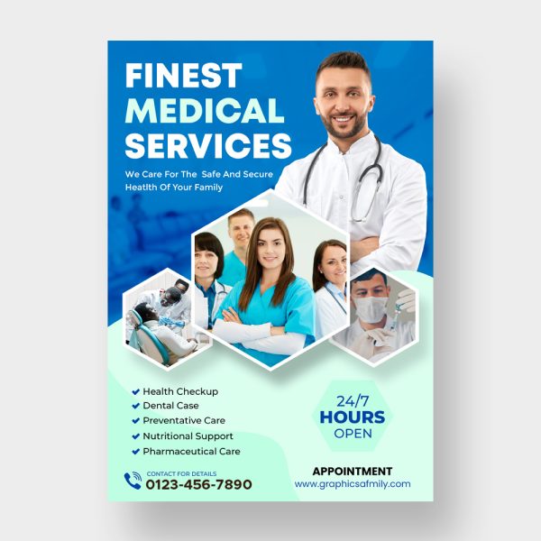 Free Medical Flyer Design Template – GraphicsFamily