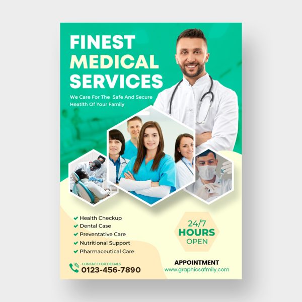 Free Medical Flyer Design Template – GraphicsFamily