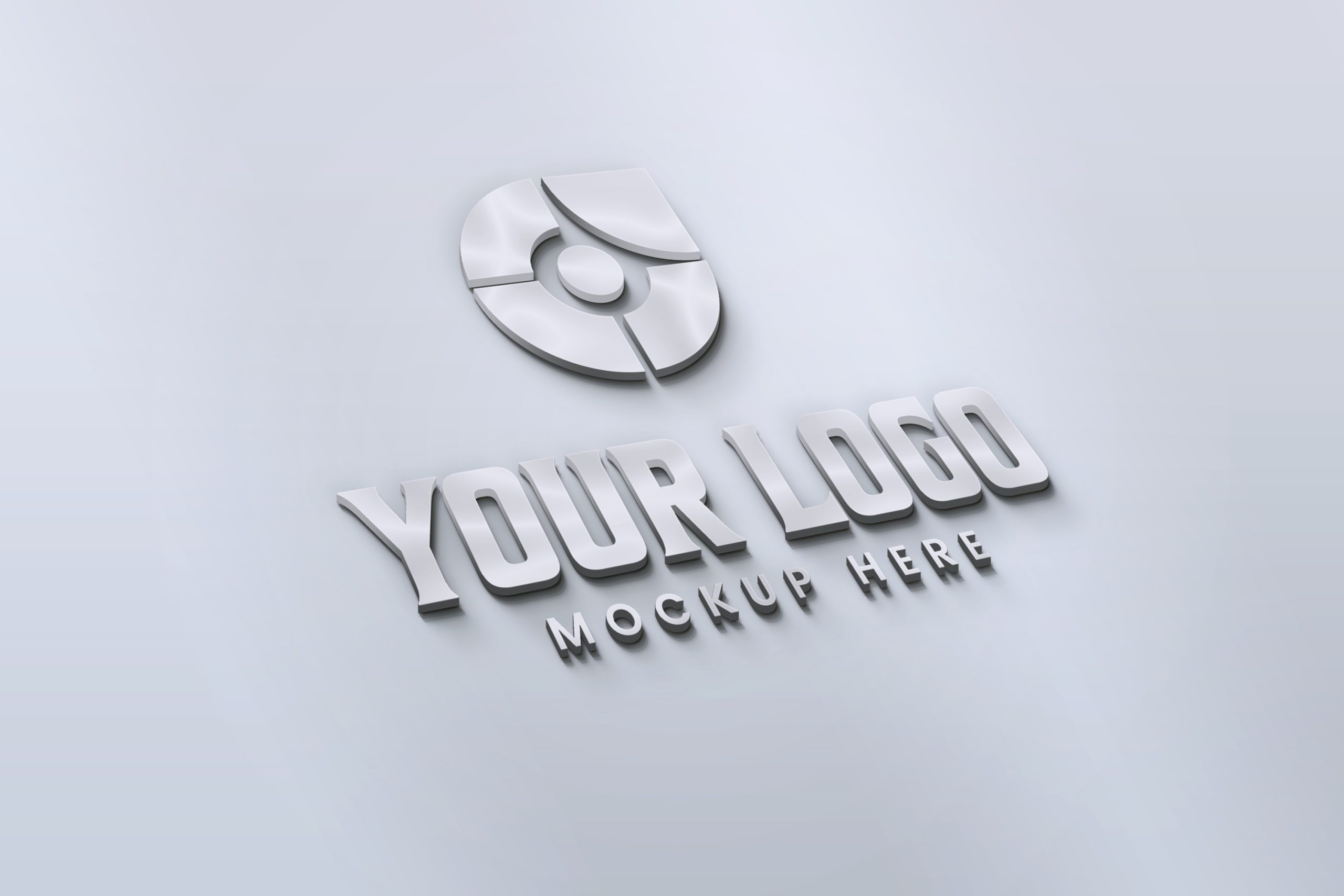 Free Bold Photorealistic Logo Mockup Psd Template
