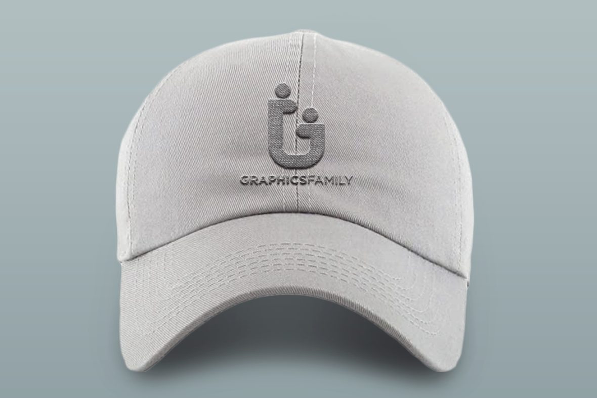 Gray Cap Logo Mockup – GraphicsFamily