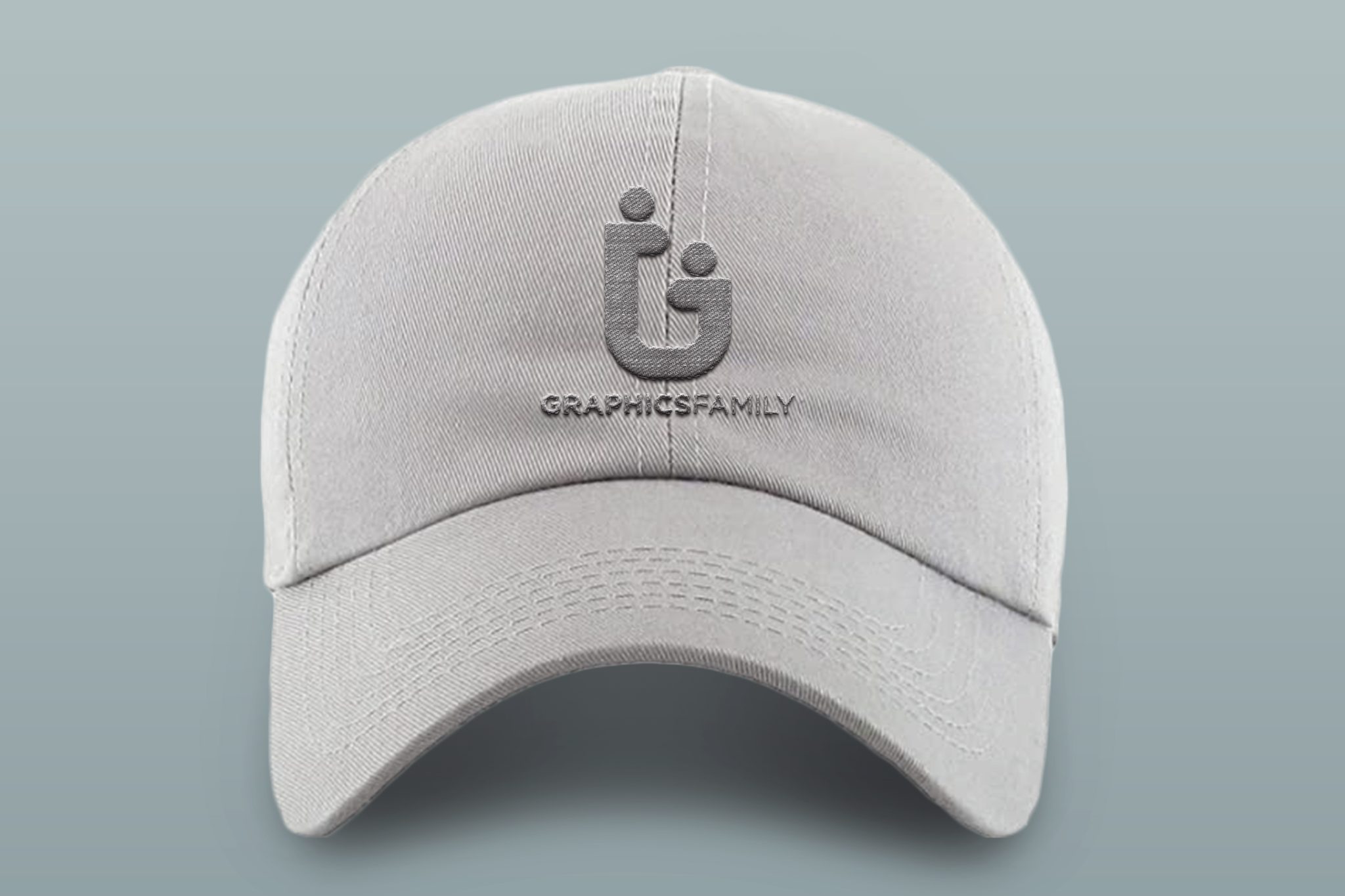 Gray Cap Logo Mockup – GraphicsFamily