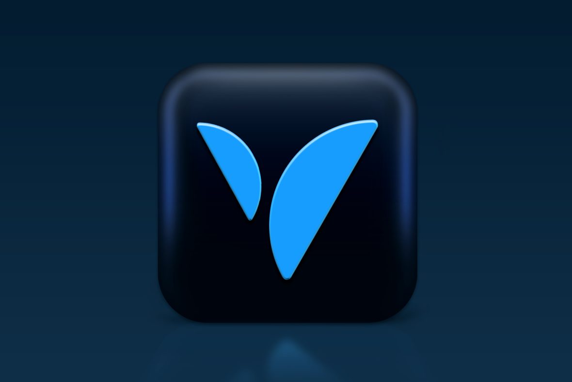 Blue and White 3D Icon Logo Mockup – GraphicsFamily