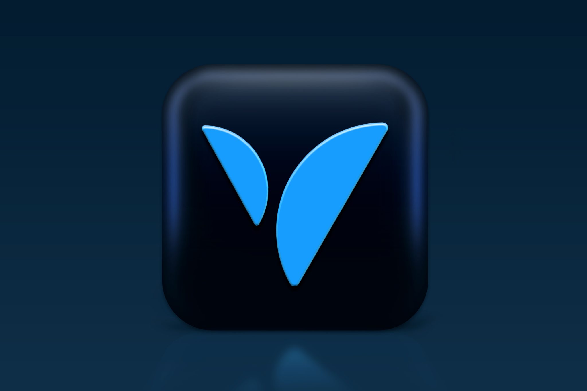 Blue and White 3D Icon Logo Mockup – GraphicsFamily