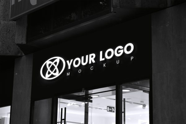 17+ Store Logo Mockups – GraphicsFamily