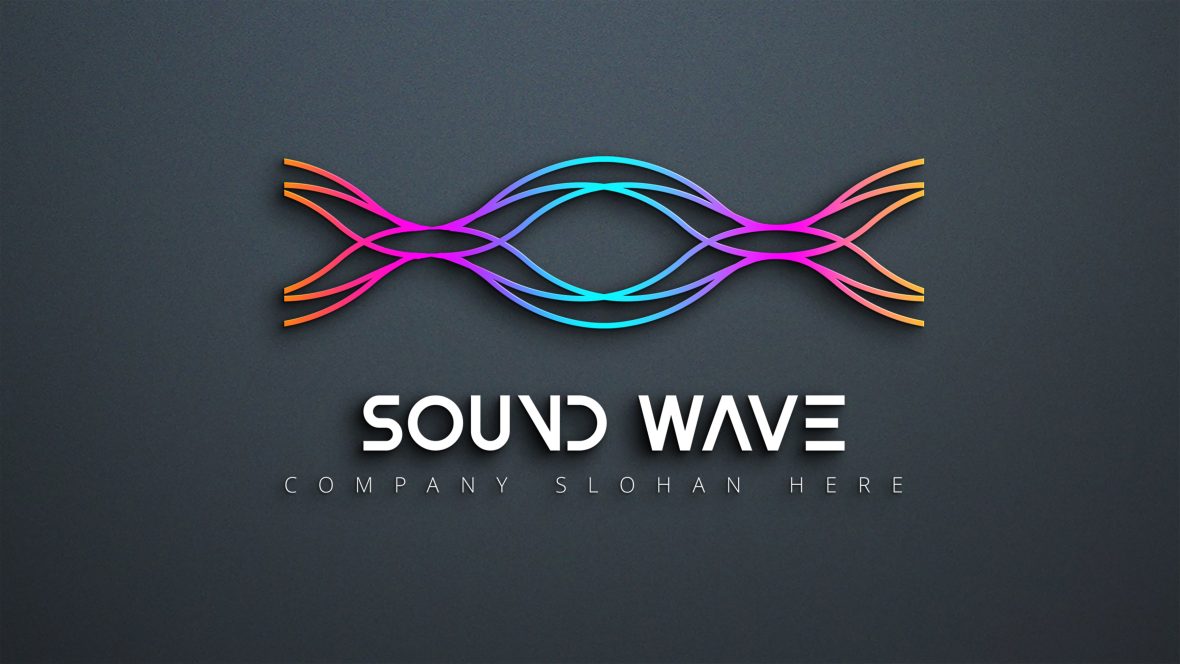 Colorful sound wave logo design template vector image – GraphicsFamily