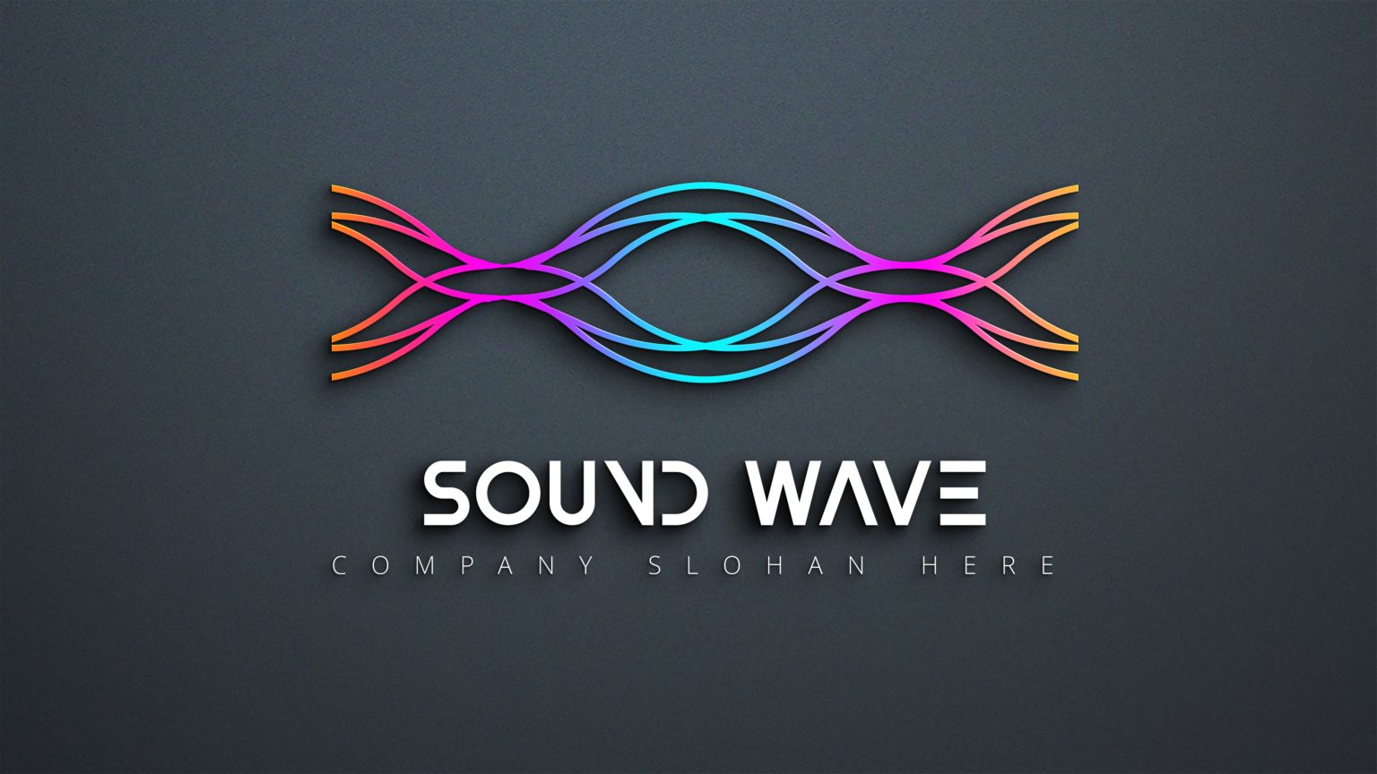 Colorful sound wave logo design template vector image – GraphicsFamily