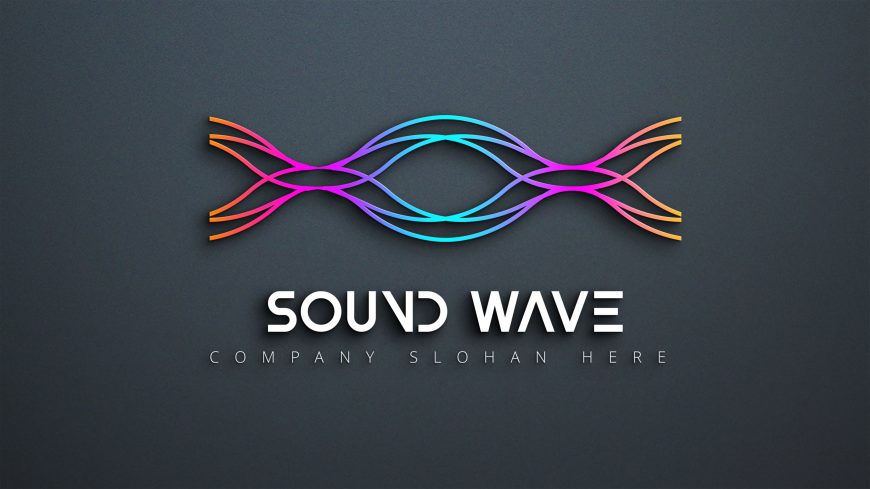 Colorful sound wave logo design template vector image – GraphicsFamily