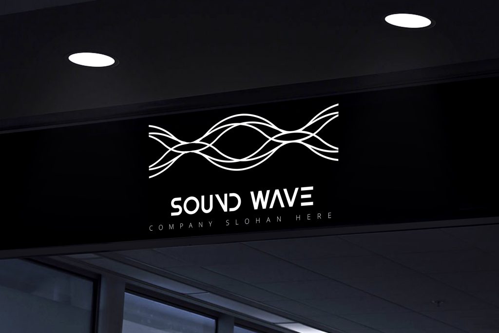 Colorful sound wave logo design template vector image – GraphicsFamily