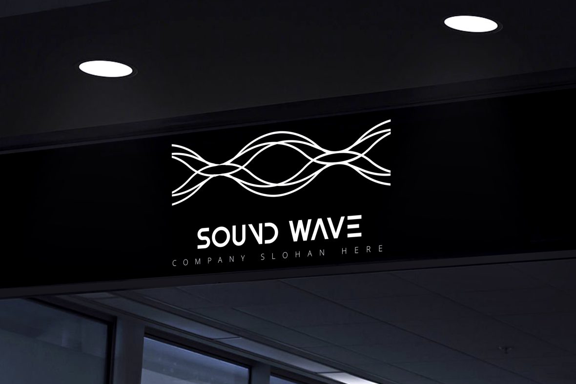 Colorful sound wave logo design template vector image – GraphicsFamily