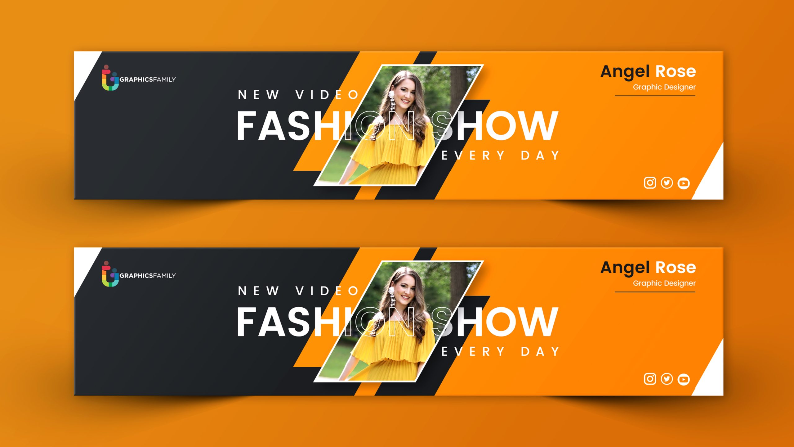 Youtube Channel Art Fashion YouTube Channel Art Template Natasha