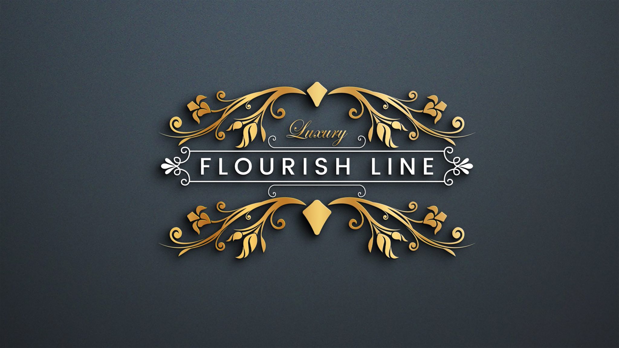 Flourish line logotype template vector image – GraphicsFamily