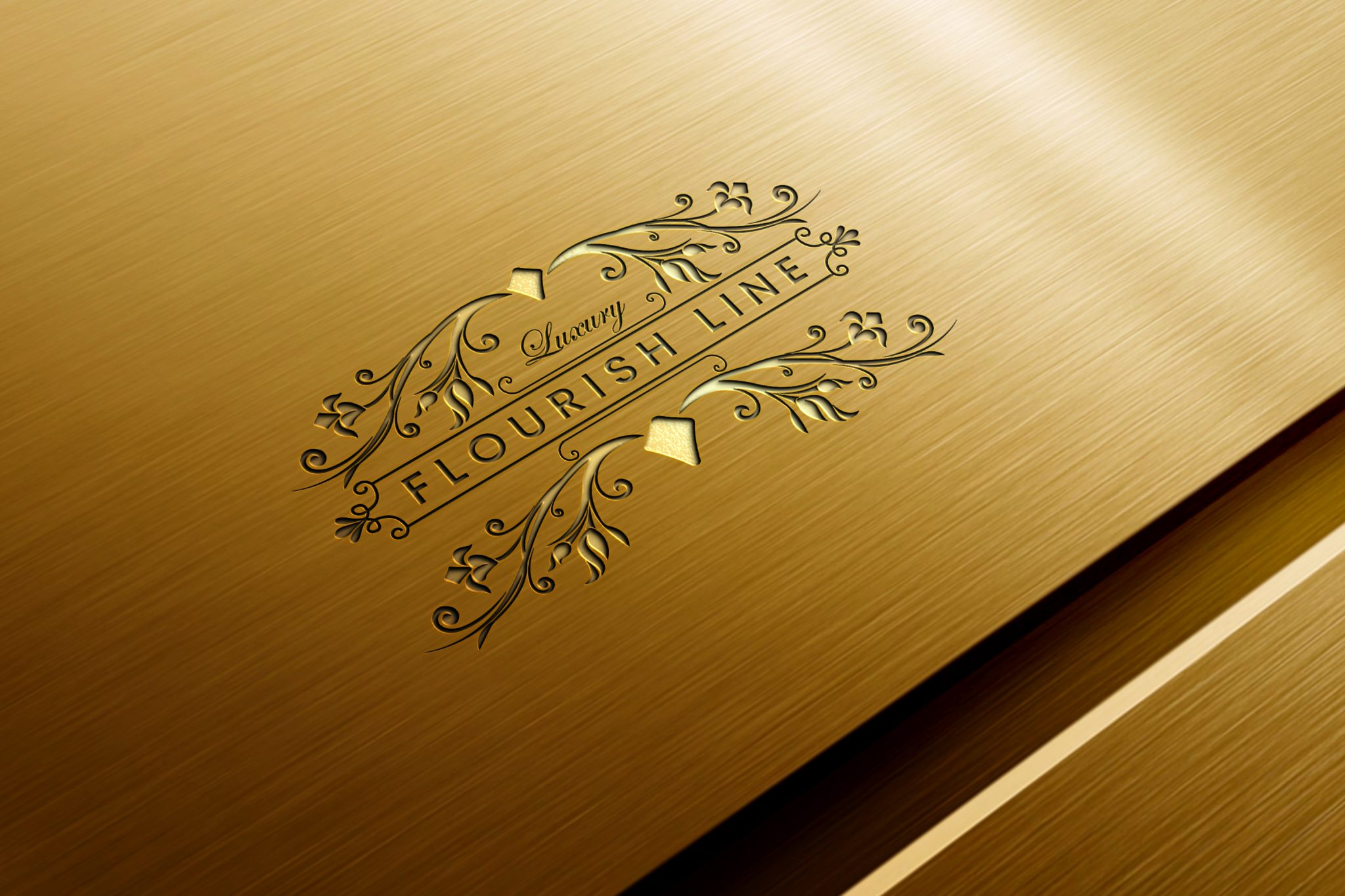 Flourish line logotype template vector image – GraphicsFamily