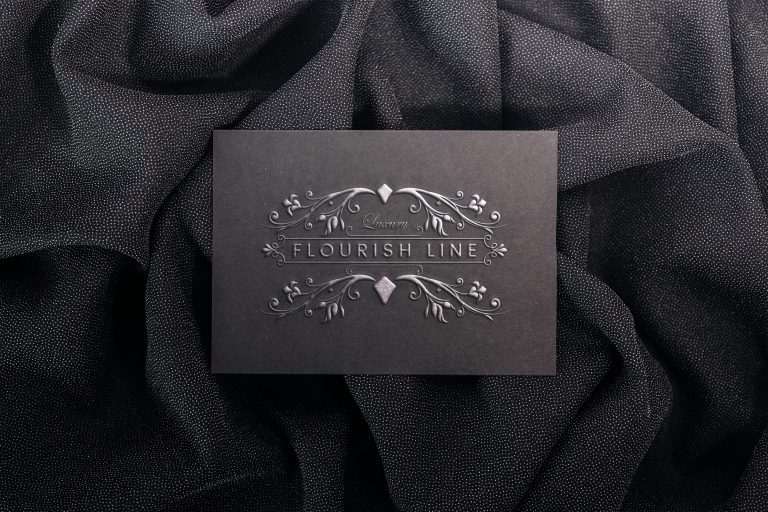 Flourish line logotype template vector image – GraphicsFamily