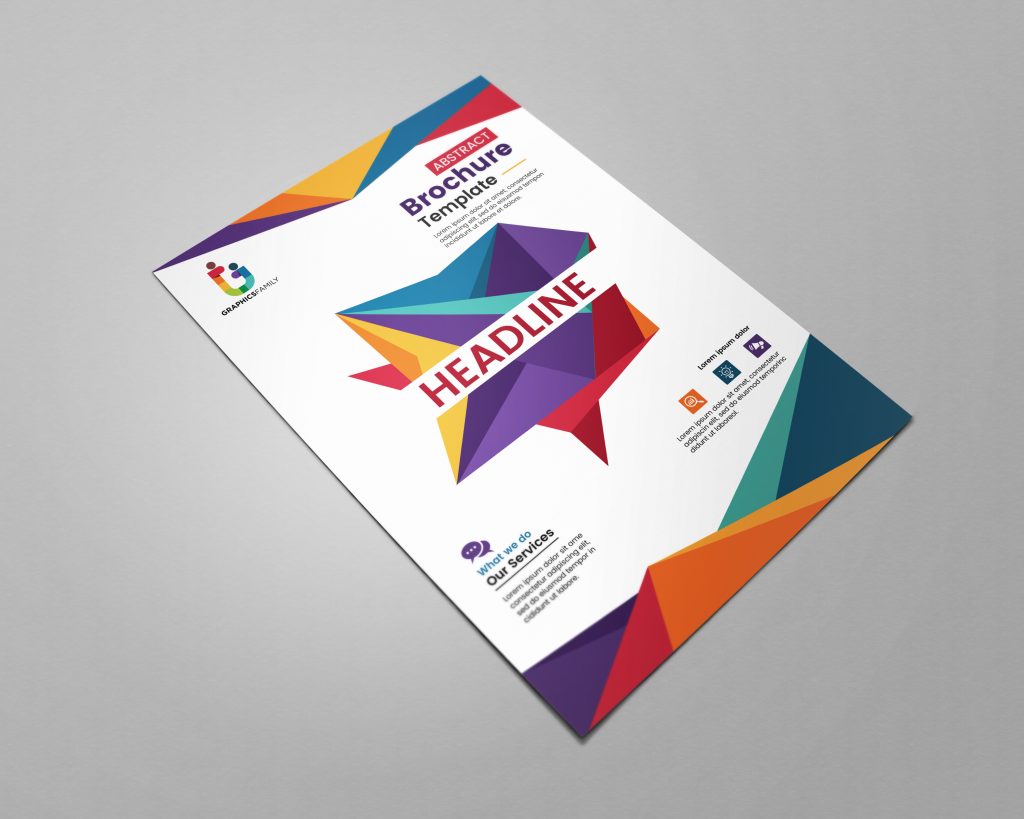 Free Abstract Brochure Template Front and Back – GraphicsFamily
