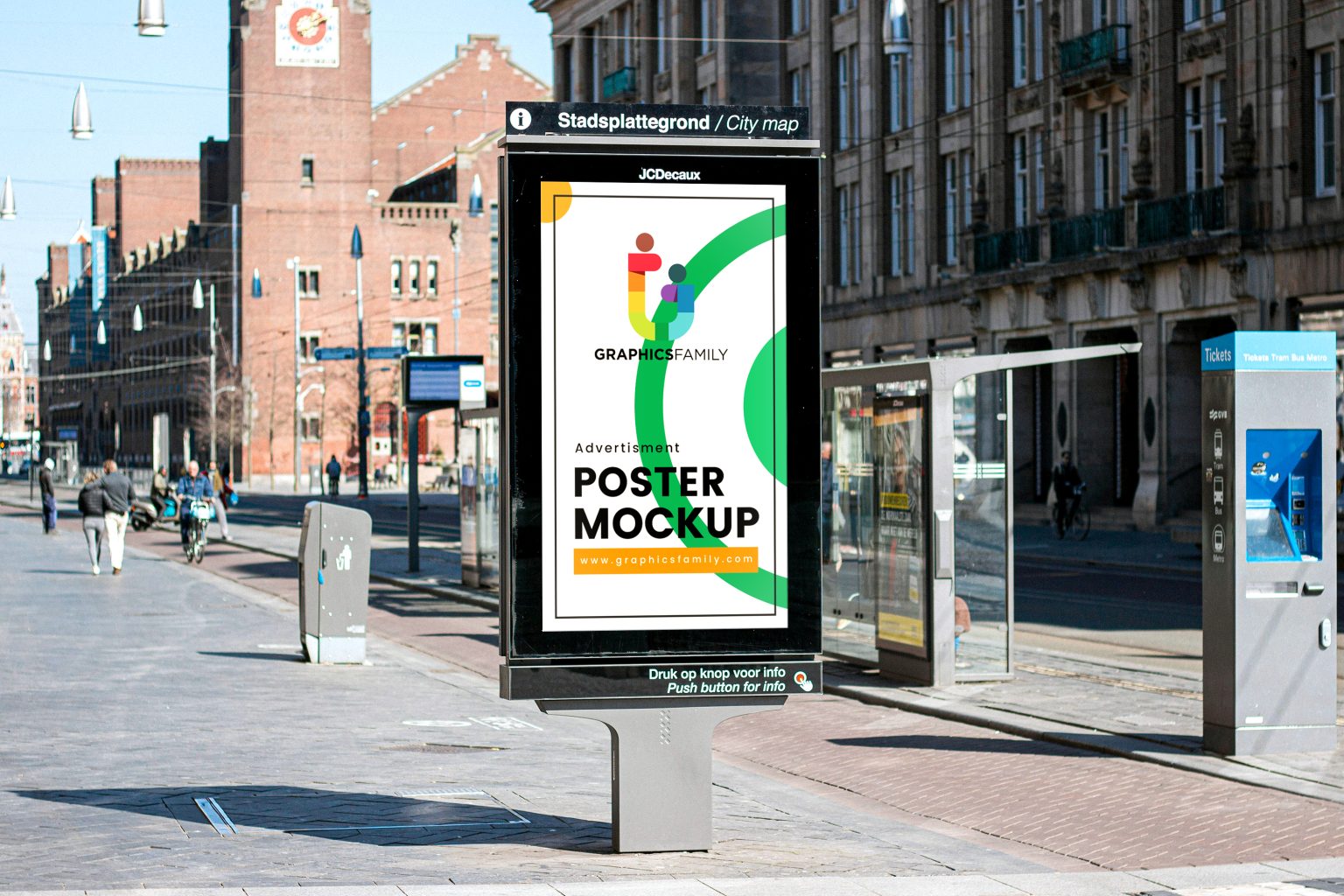 Realistic Street Sign Advertisement Mockup – GraphicsFamily