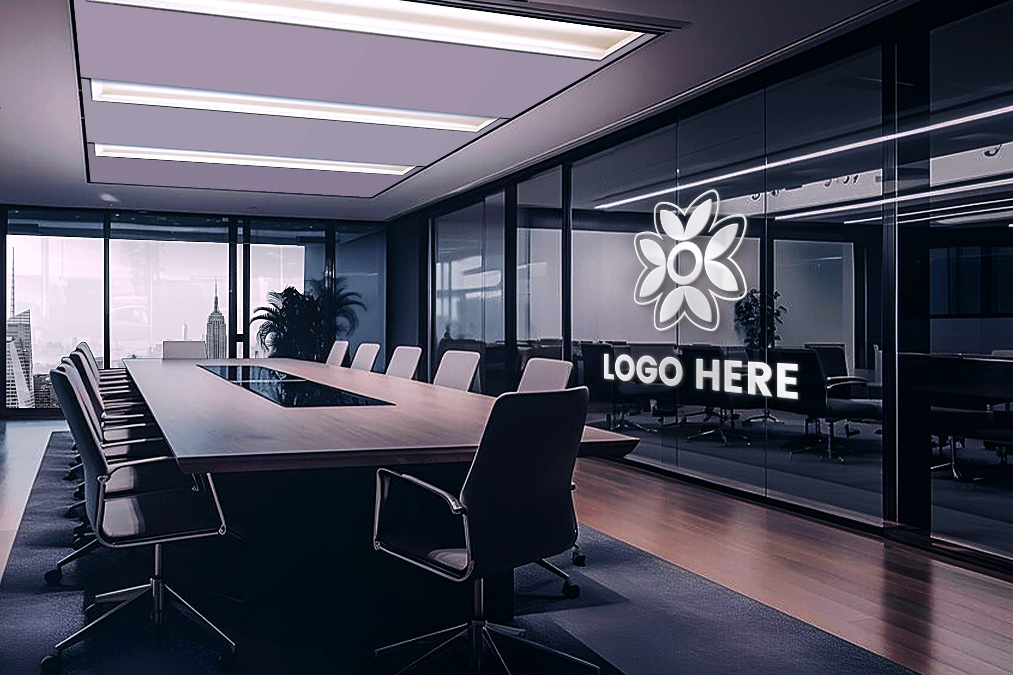 Best Free Realistic 3D Glass Logo Mockup – GraphicsFamily