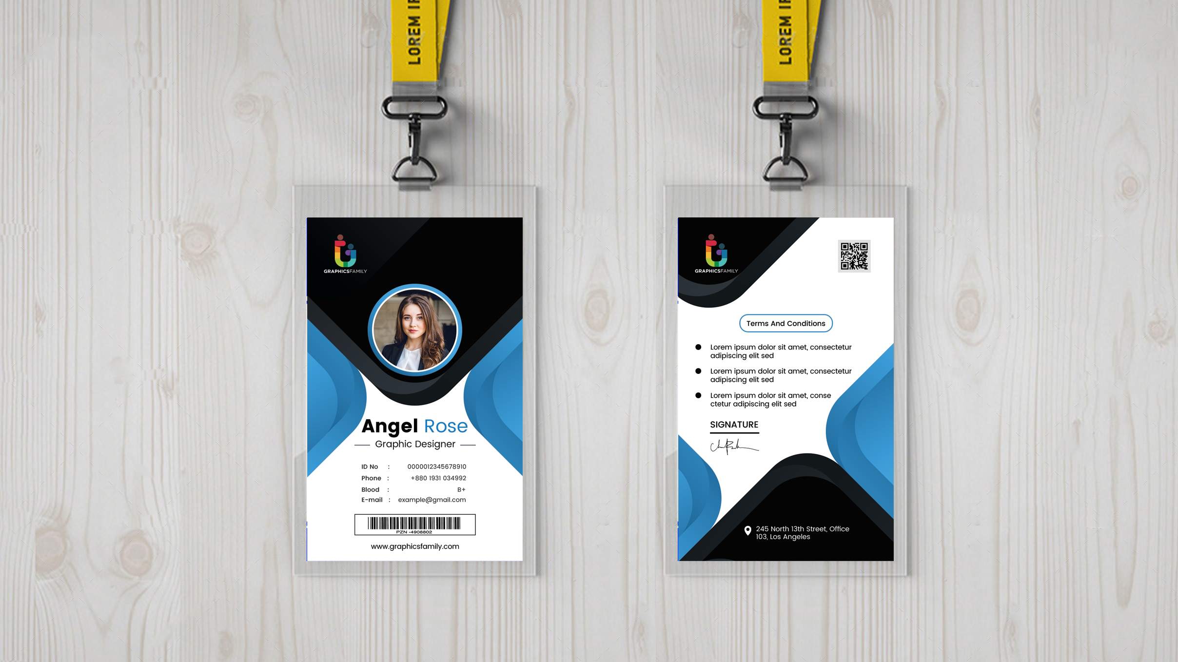 Example Of Business Id Card