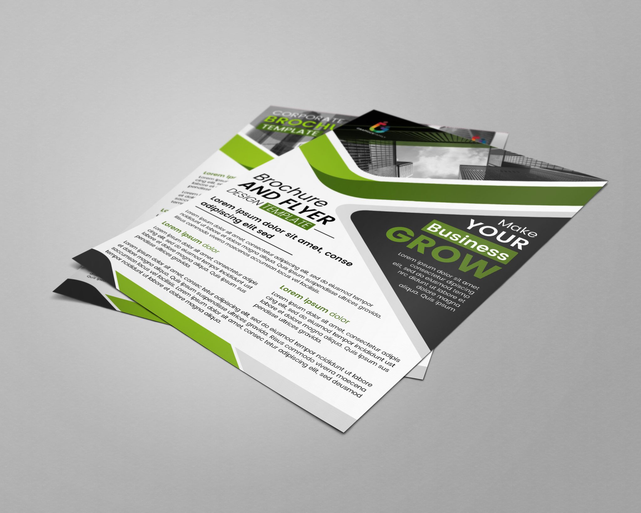 Brochures and flyers template design vector image – GraphicsFamily