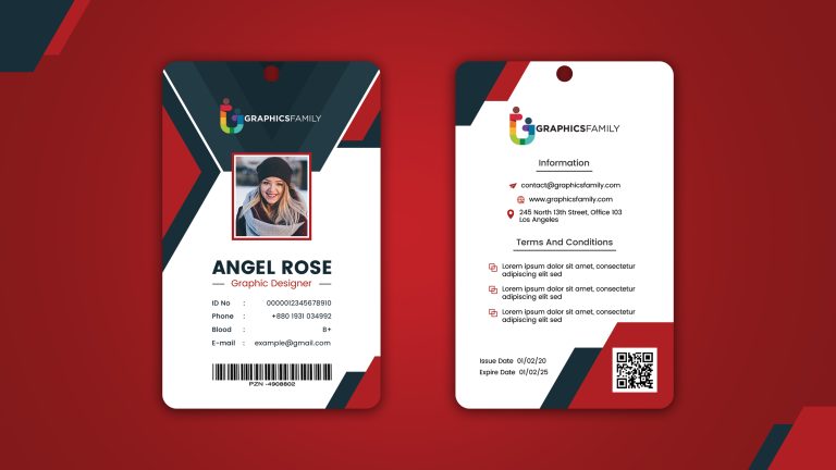 Business Identification Card Design Template – GraphicsFamily