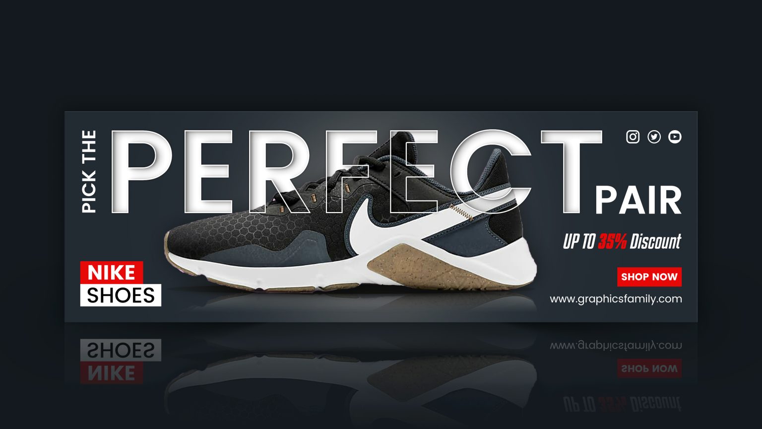 Creative E-Commerce Shoes Banner Design Free PSD – GraphicsFamily