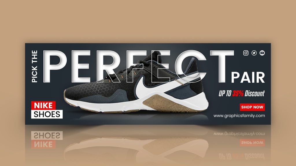 Creative E-Commerce Shoes Banner Design Free PSD – GraphicsFamily