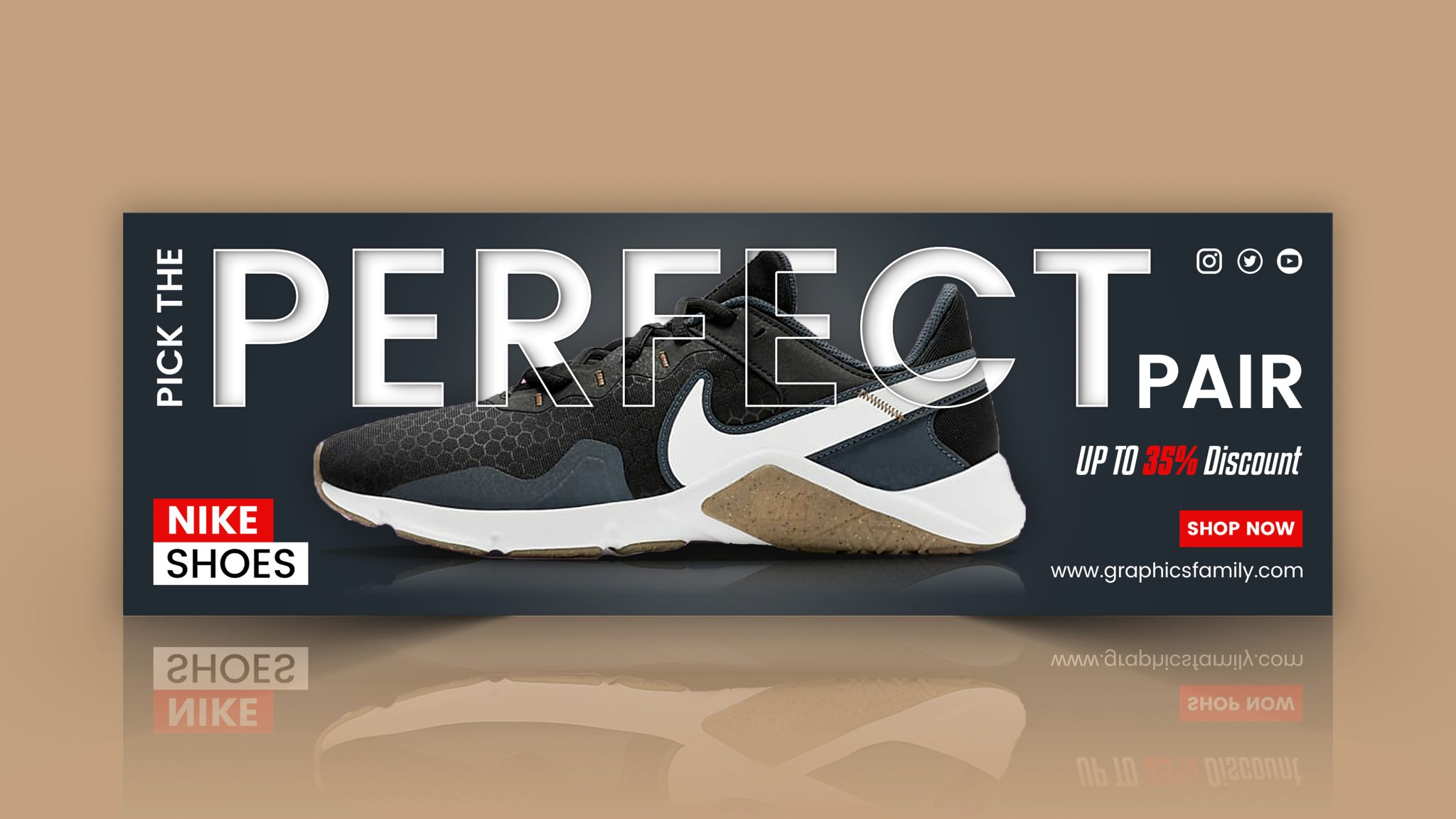 Creative E-Commerce Shoes Banner Design Free PSD – GraphicsFamily
