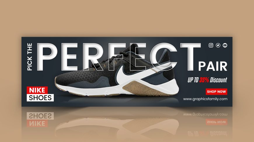 Creative E-Commerce Shoes Banner Design Free PSD – GraphicsFamily