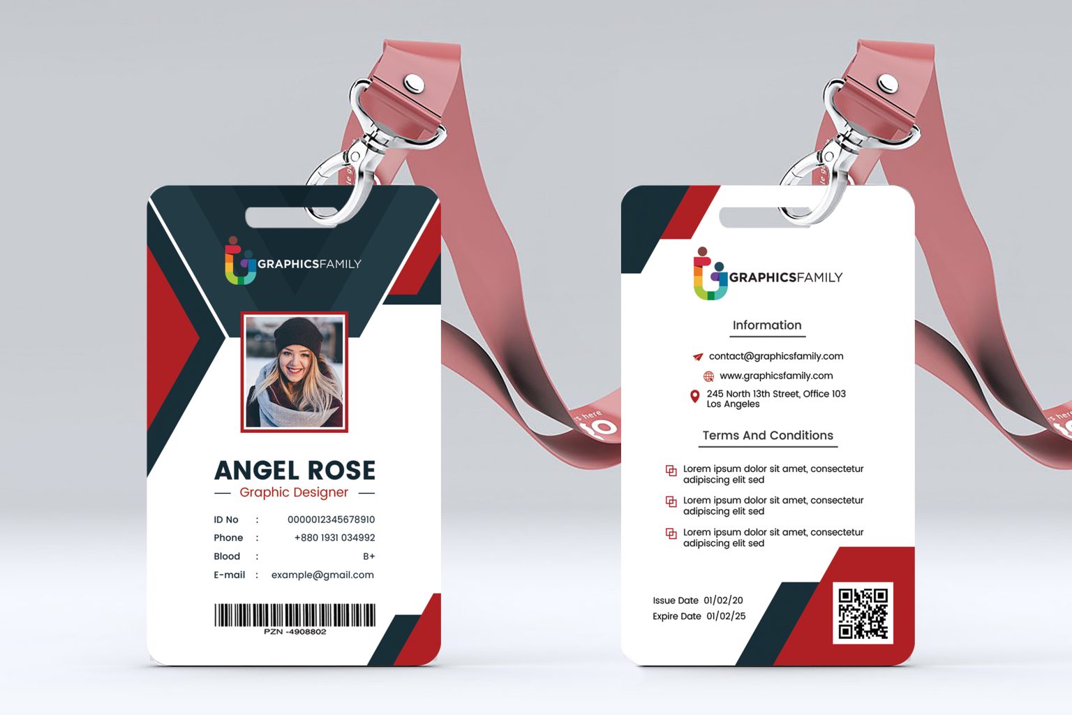 Business Identification Card Design Template – GraphicsFamily