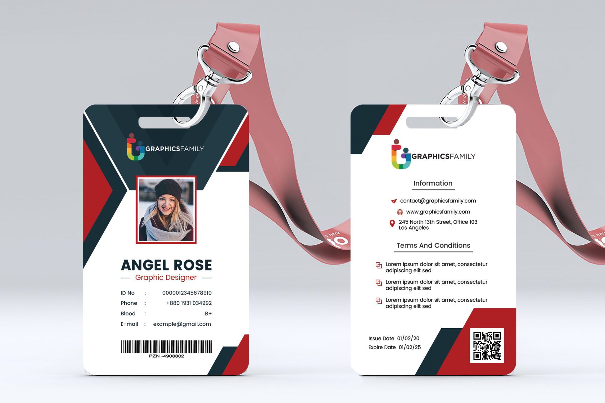 Business Identification Card Design Template – GraphicsFamily