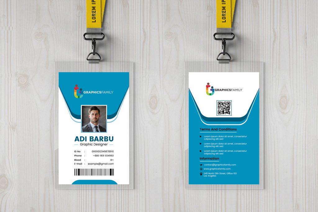 Free Identification Card Design Template – GraphicsFamily