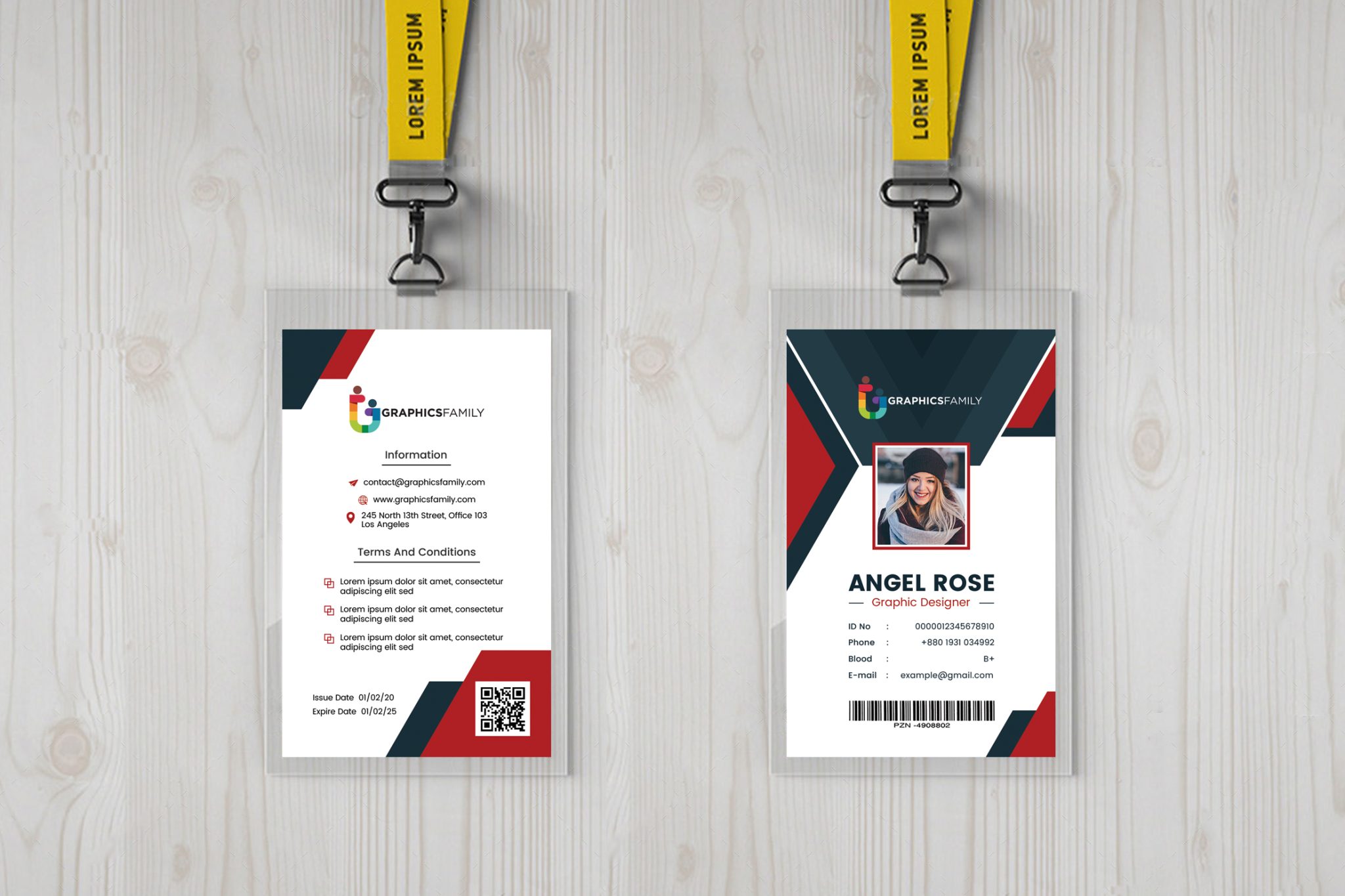 Business Identification Card Design Template – GraphicsFamily
