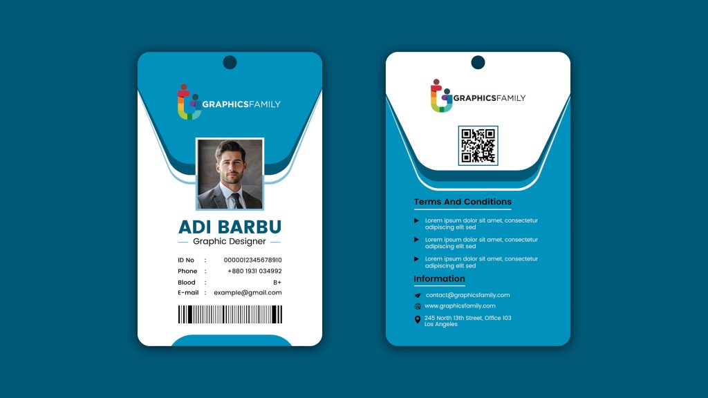 Free Identification Card Design Template – GraphicsFamily
