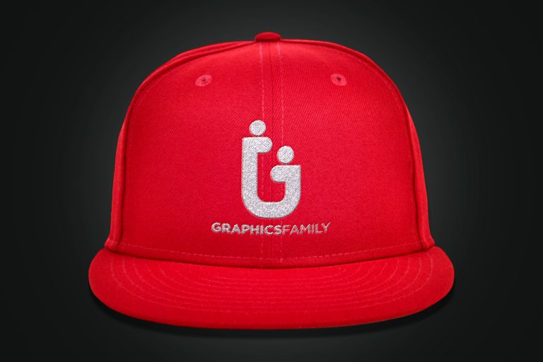 Red Cap Logo Mockup – GraphicsFamily
