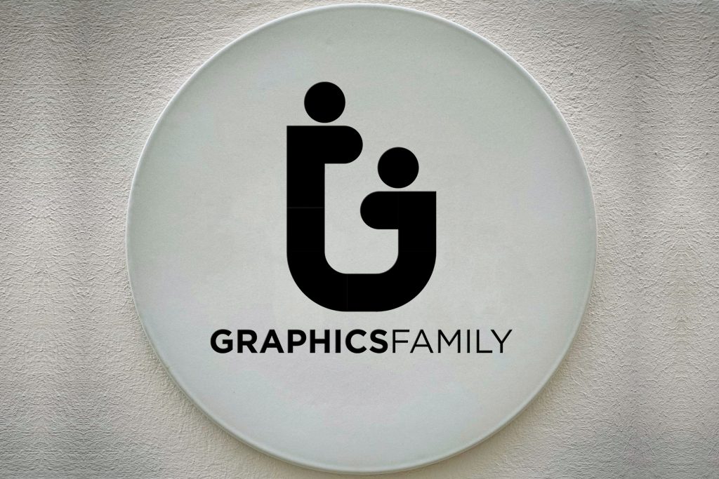 Round Signage Logo Mockup – GraphicsFamily