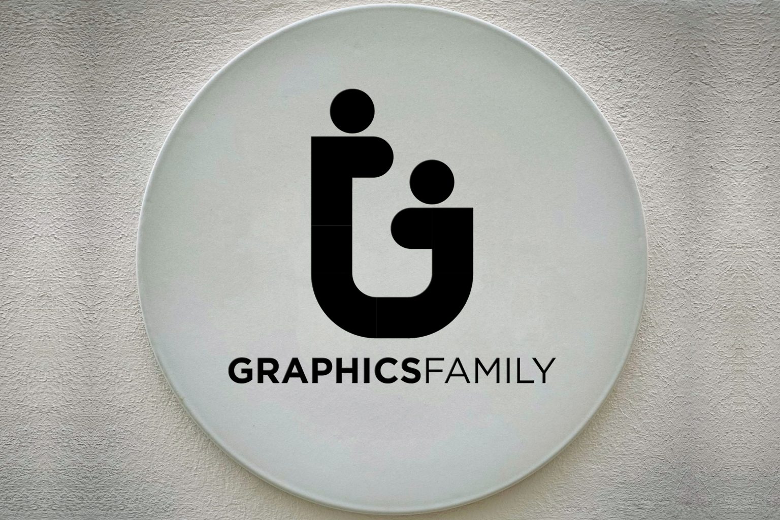 Round Signage Logo Mockup – GraphicsFamily