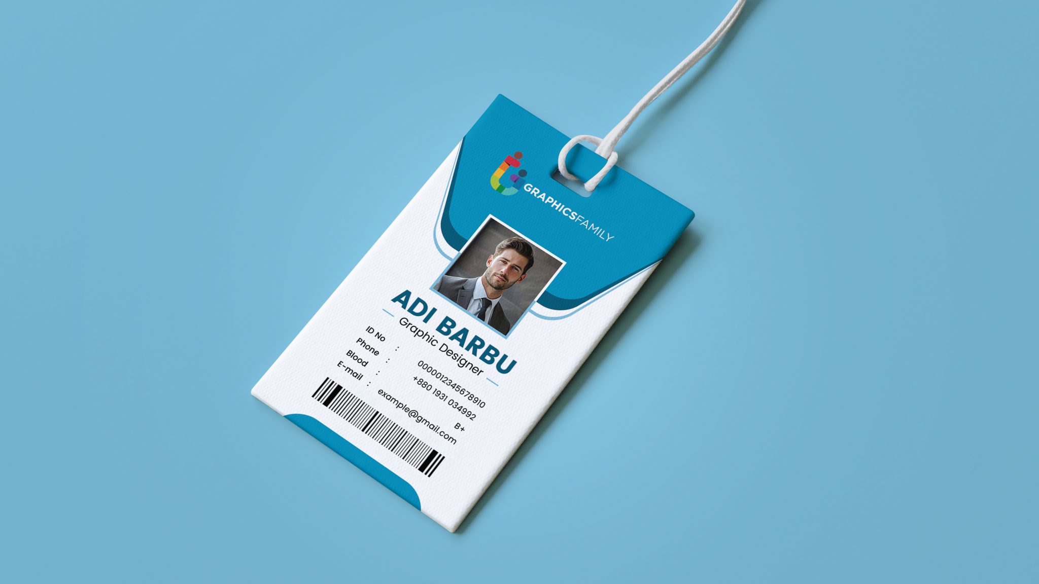 Free Identification Card Design Template – GraphicsFamily